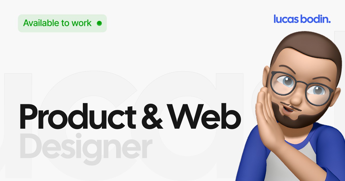 Lucas Bodin — Home | Product & Web Designer